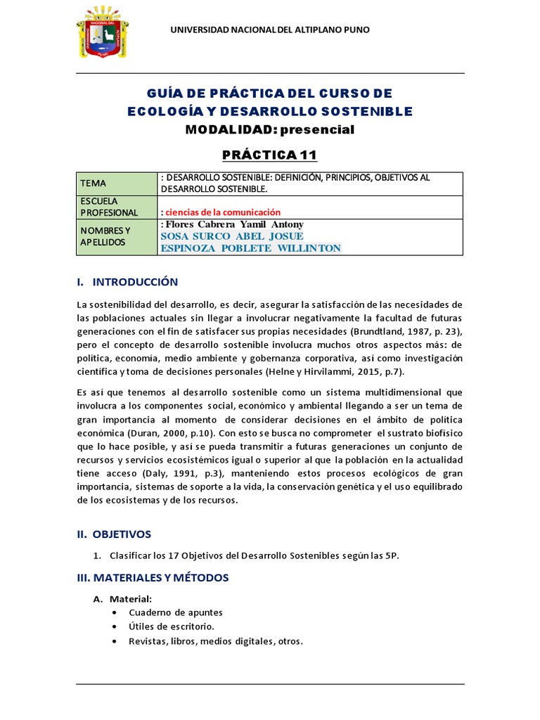 Practica11 | PDF | Sustentabilidad | Entorno natural