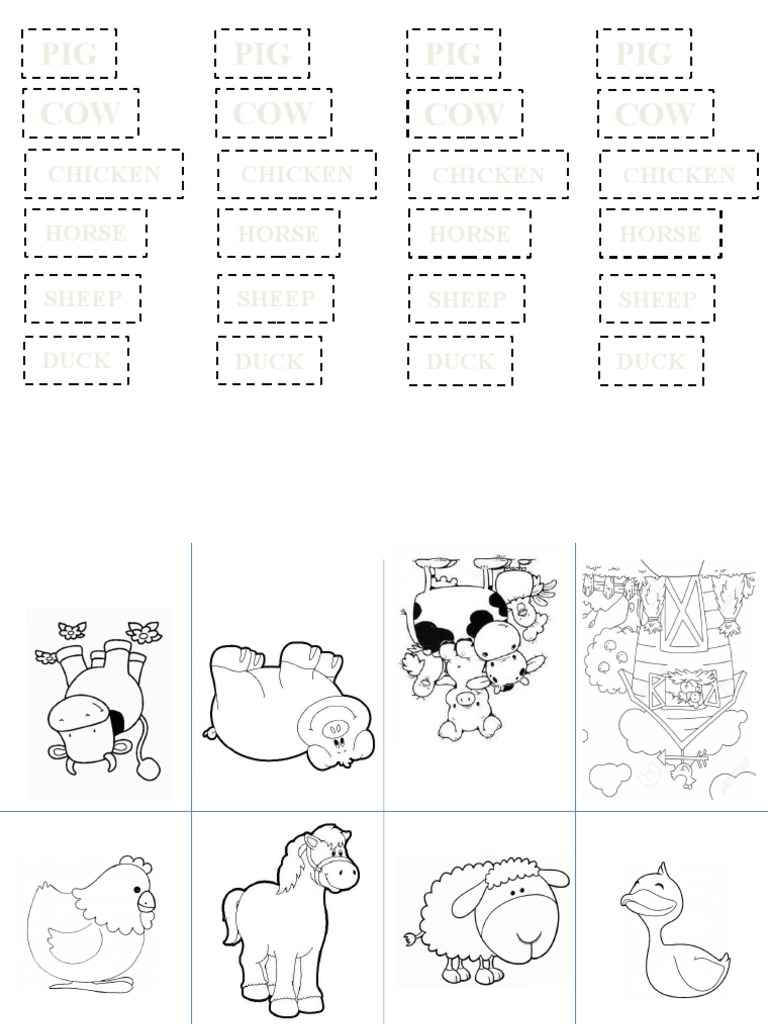 Animals in The Farm Mini Book | PDF