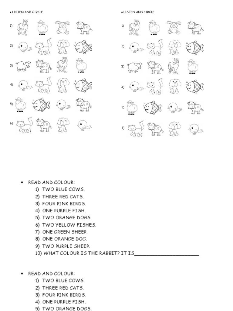 Listen and Circle | PDF