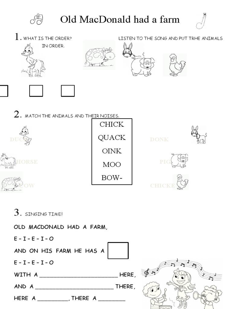 Old MacDonald Had A Farm | PDF | Art | Science & Mathematics