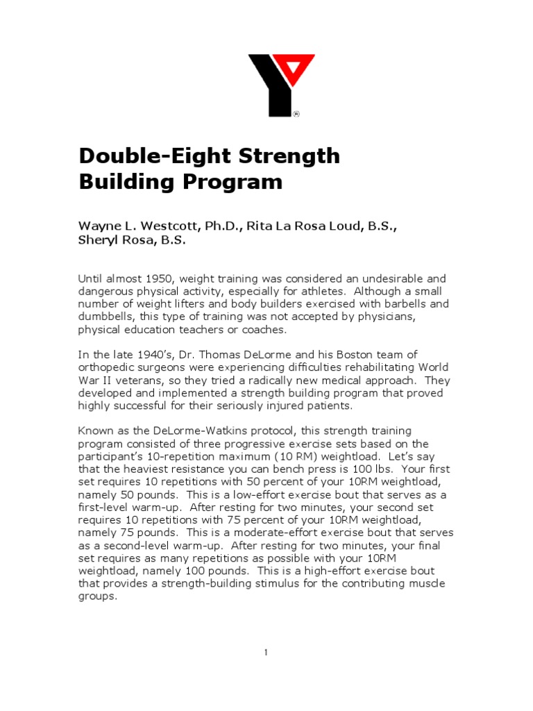 Double-Eight Strength Training Program | PDF | Weight Training ...