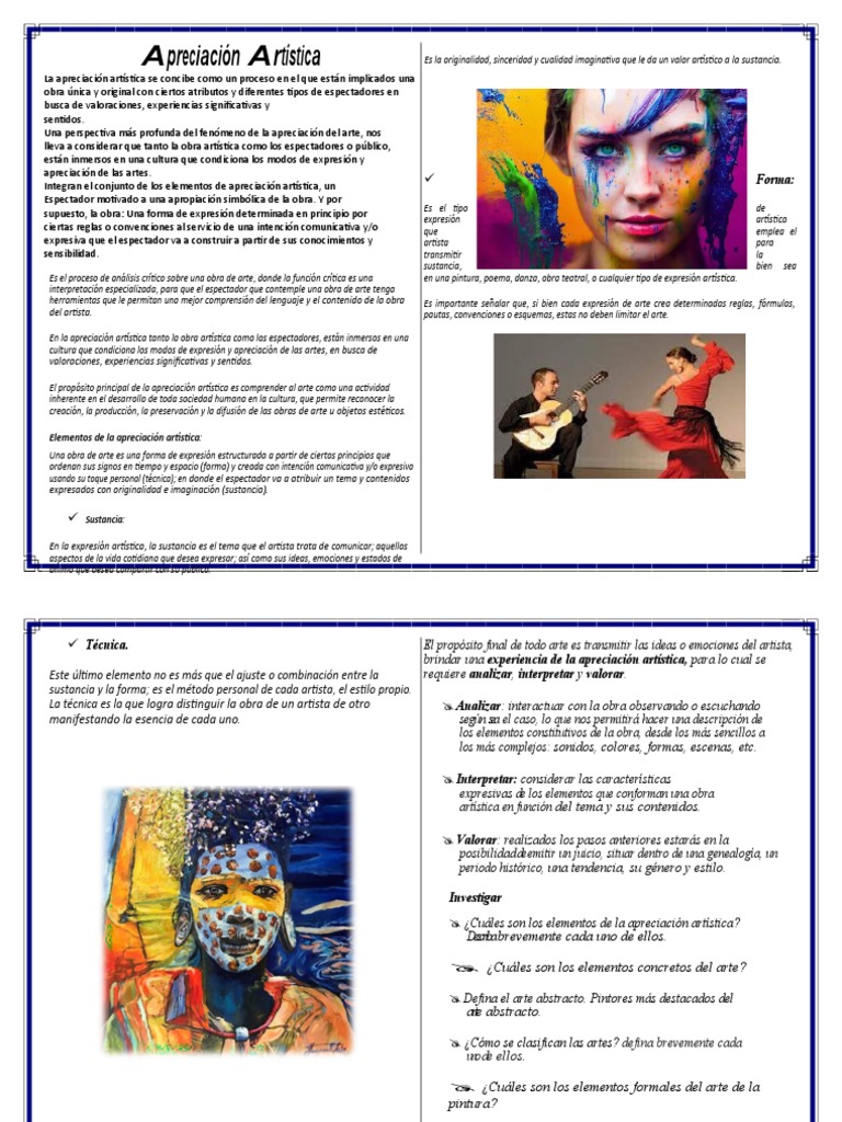 Ficha Tematica 12 Arte Apreciacion Artistica | PDF