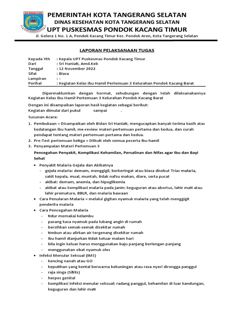 LPT BOK 2022 Kelas Ibu Hamil | PDF | Sains & Matematika | Gaya Hidup
