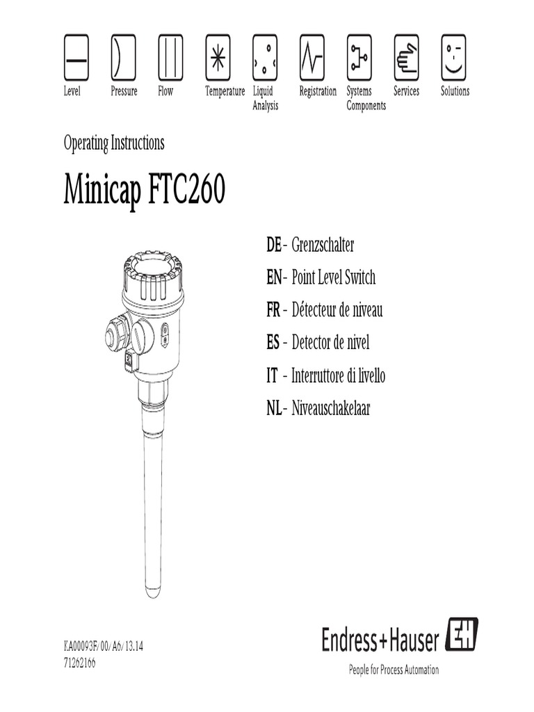 03.01 Point Level Switch FTC260 | PDF | Électrotechnique | Équipements ...