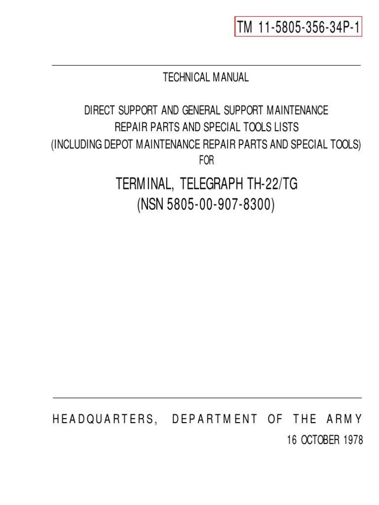 TM - 11 5805 356 34P 1 | PDF | Switch | Transistor