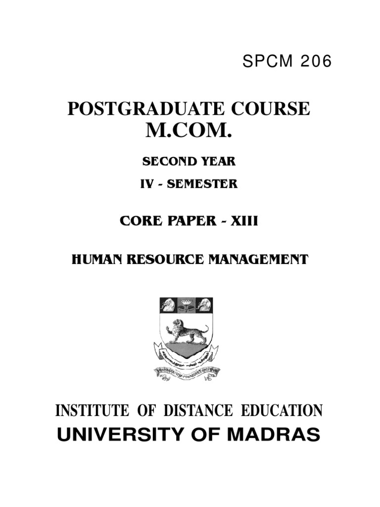 Human Resource Management | PDF | Human Resource Management | Course Credit