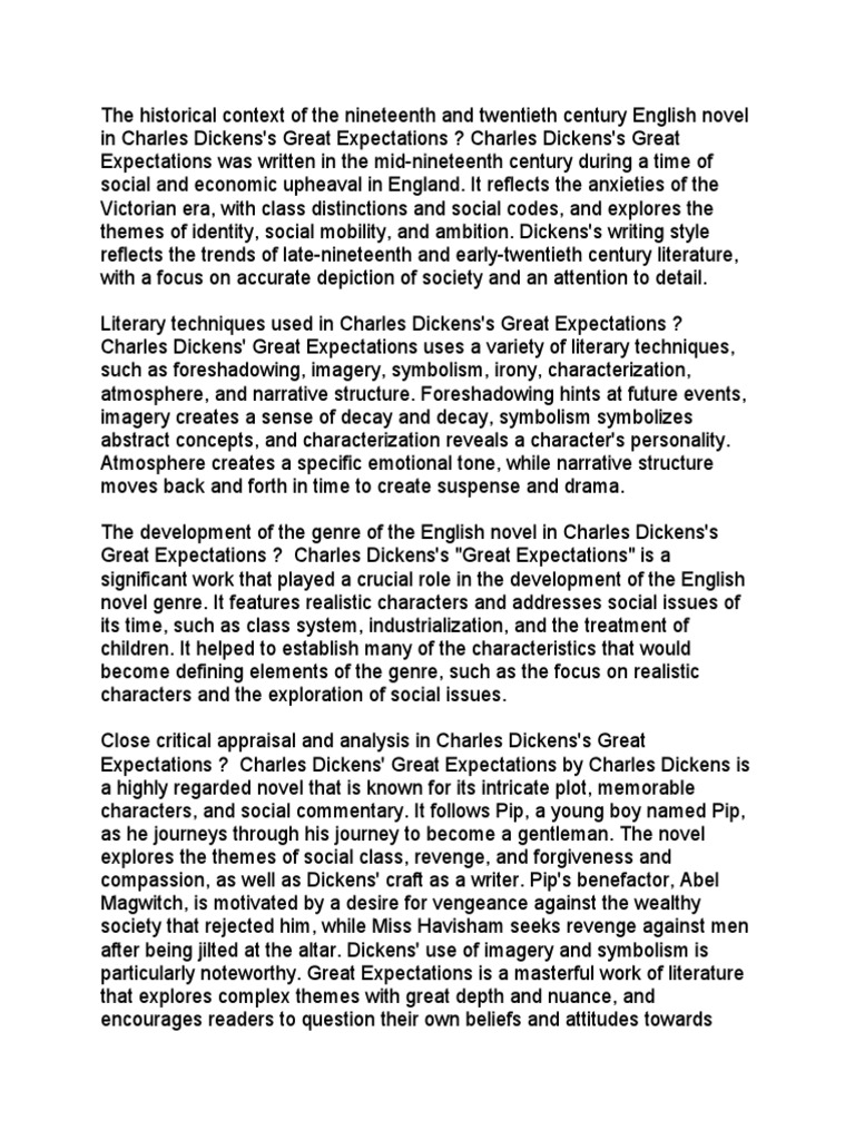 Charles Dickens's Great Expectations | PDF | Great Expectations ...