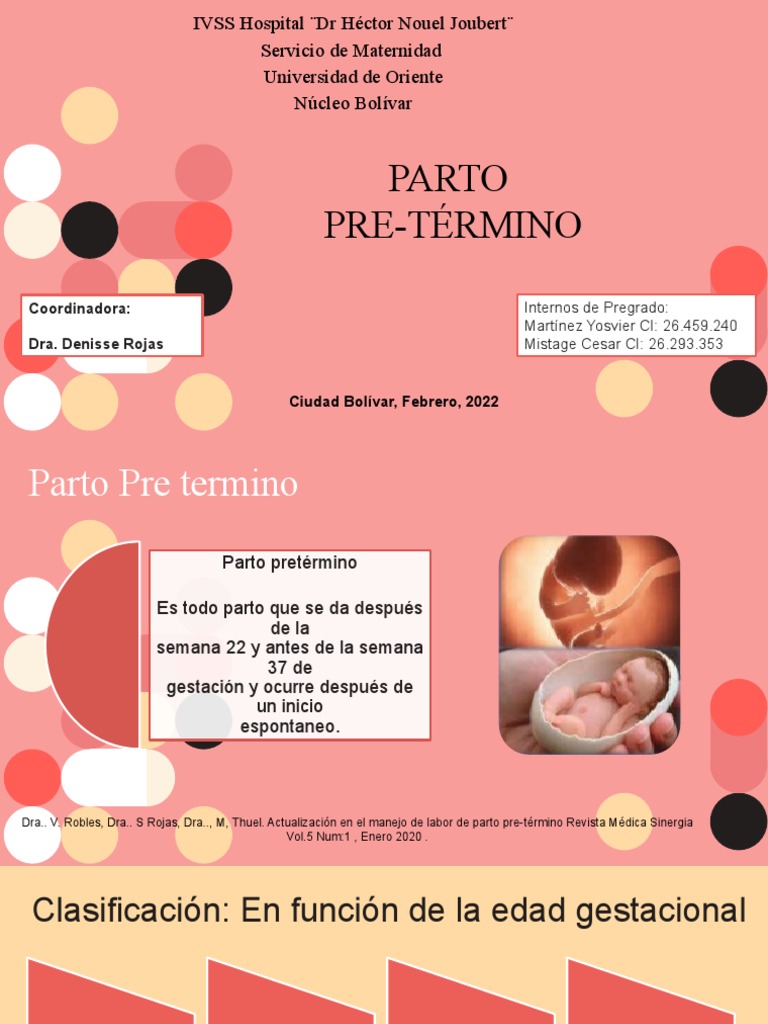 Seminario Parto Pretermino | PDF | Parto prematuro | Parto