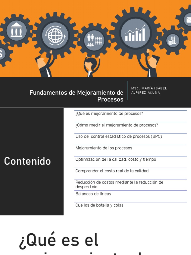 1-Fundamentos de Mejoramiento de Procesos | PDF | Lean Manufacturing