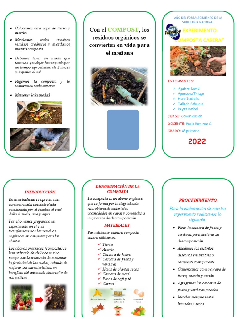TRIPTICO Fabricio | PDF | Compost | Vegetales