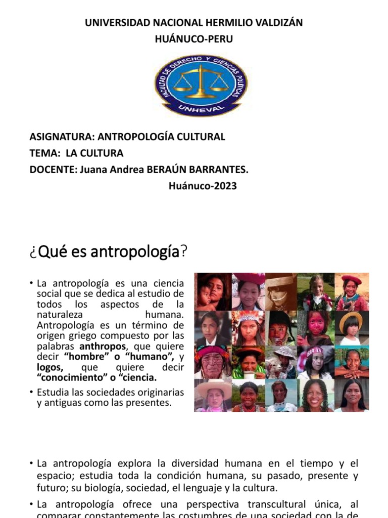 Antropología Cultural y Diversidad en Perú | PDF | Antropología | Sociedad