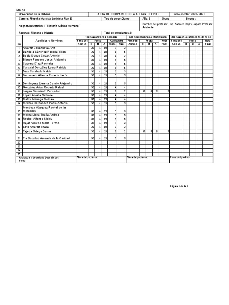 Optativo II 3 FML Acta de Examen Final 20-21. OK | PDF