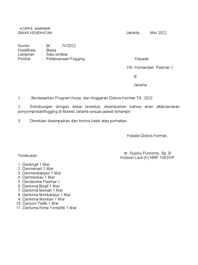 Pelaksanaan Fogging Marwil Jakarta | PDF