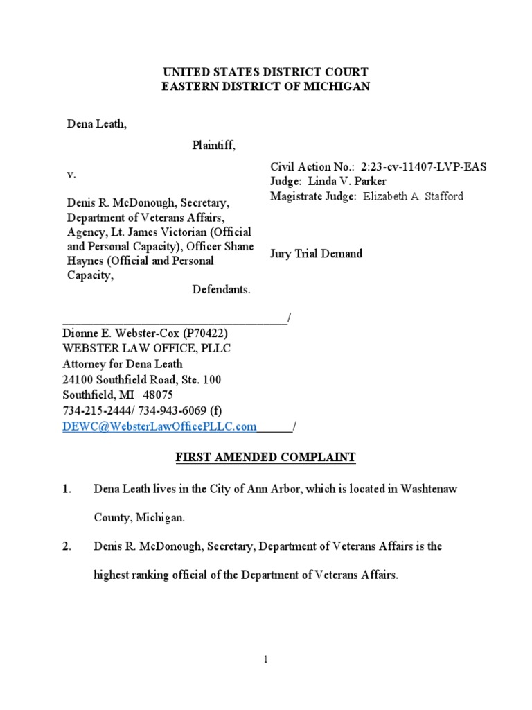 Woman Files Discrimination Suit Against Former Colleagues at Veterans ...