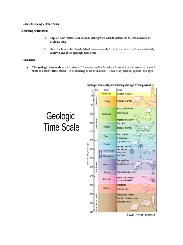 Lesson 8 Geological Time Scale GTS | PDF | Geologic Time Scale | Fossil