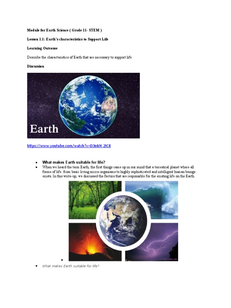 Module 1 Earth Science 2021 2022 | PDF | Atmosphere Of Earth | Atmosphere
