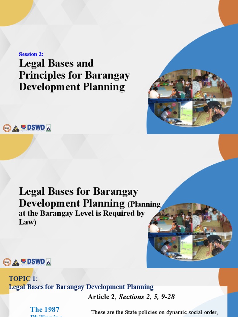 Session 2 - Bases and Principles For Barangay Development Planning ...