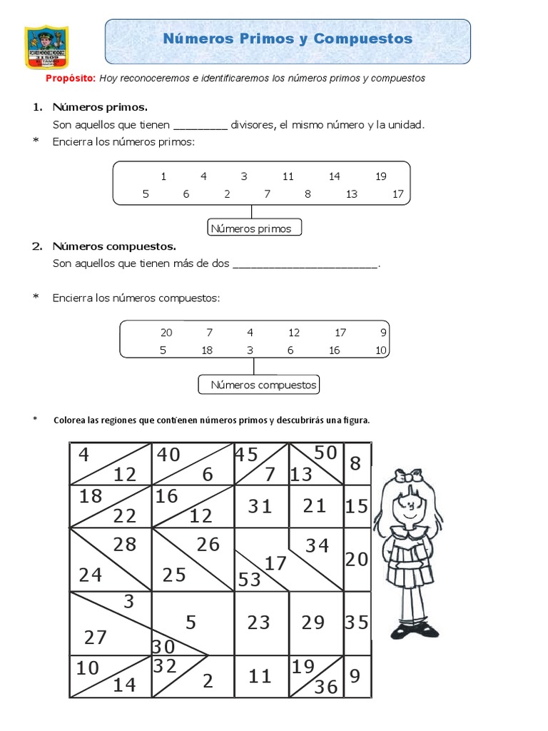 03-07 Práctica MAT. Números Primos y Compuestos | PDF