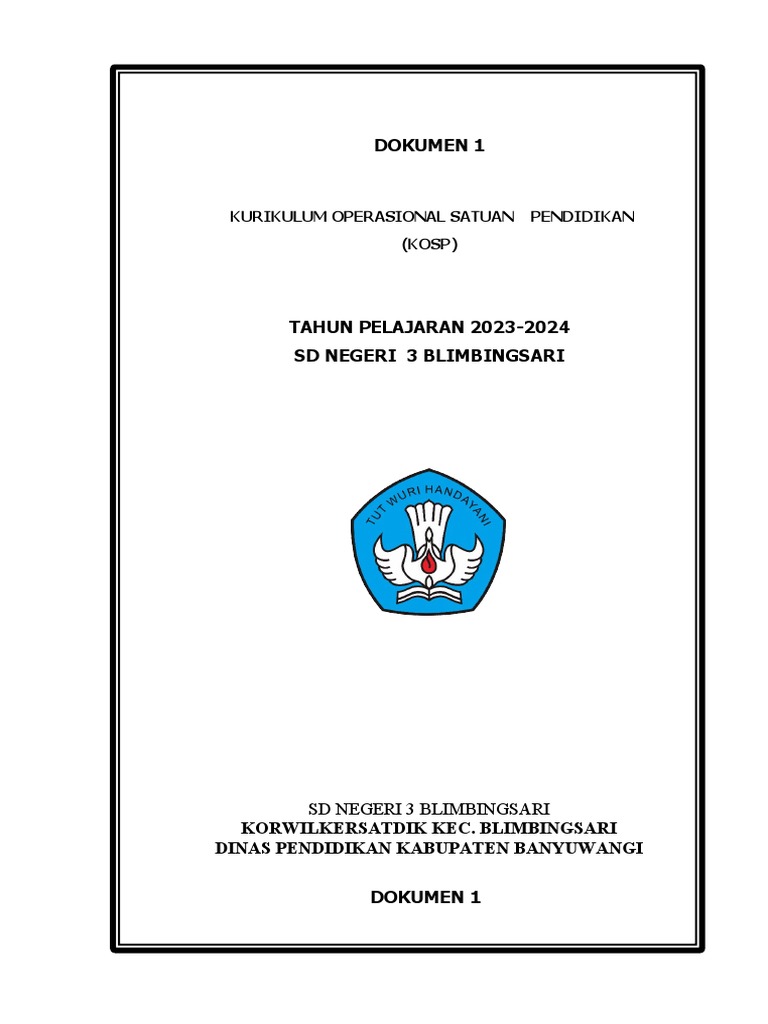 Kosp - SDN 3 Blimbingsari 2023-2024 | PDF