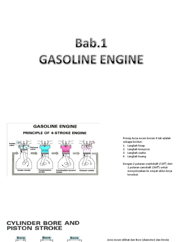 Materi 1 Training Mekanik (GASOLINE ENGINE) | PDF