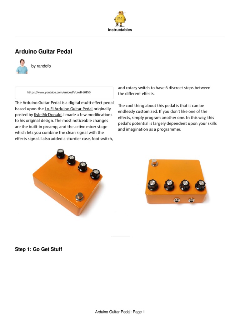 Arduino Guitar Pedal Pdf Operational Amplifier Electronic Circuits 5269