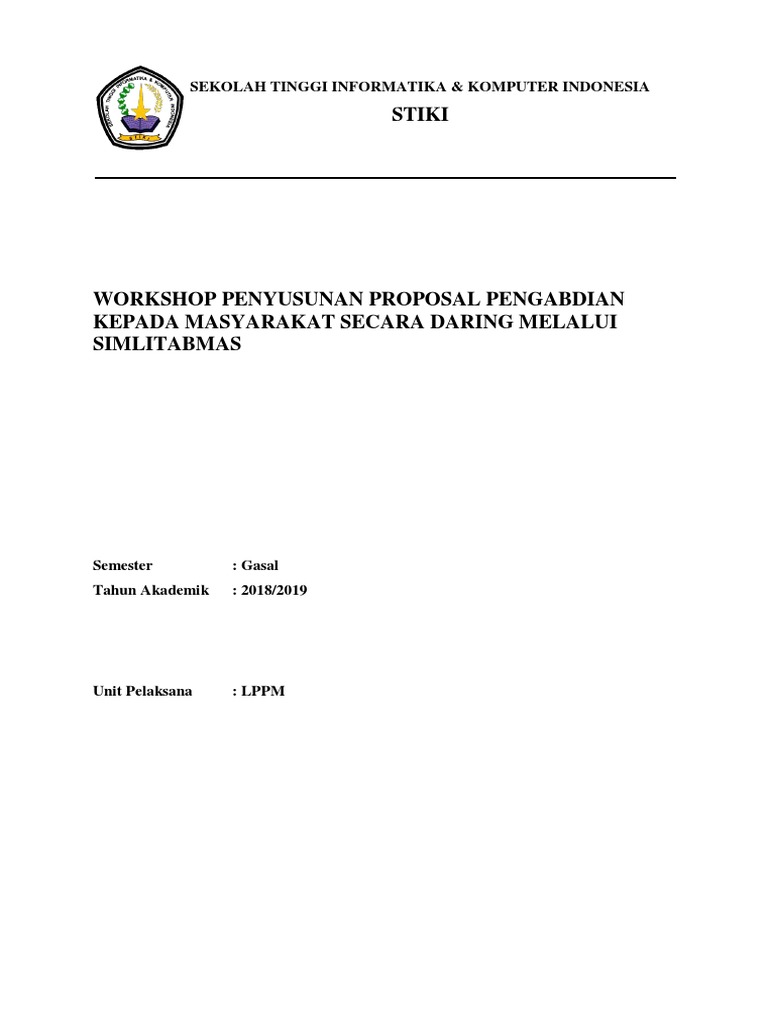 1819 - 190121 - GSL - LPJ Workshop Penyusunan Proposal PPM Secara Daring | PDF