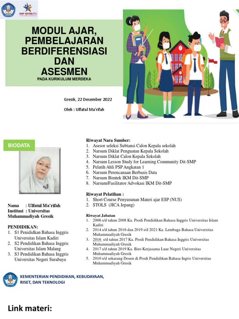 Modul Ajar dan Asesmen Kurikulum Merdeka | PDF | Karier & Perkembangan | Seni