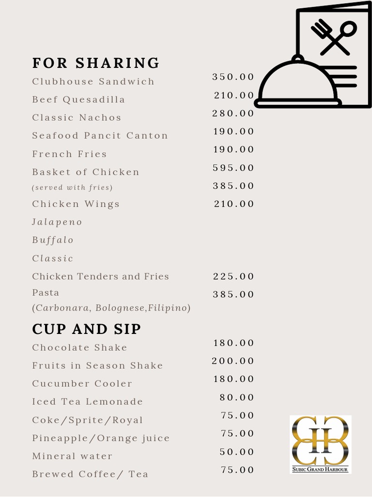 SGH Menu New 1 - 1665123354 | PDF