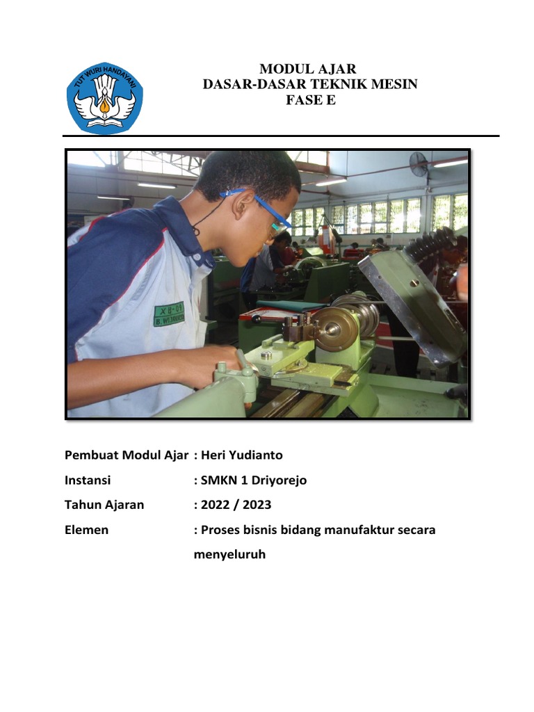Modul Ajar Dasar-Dasar Teknik Mesin Fase E | PDF