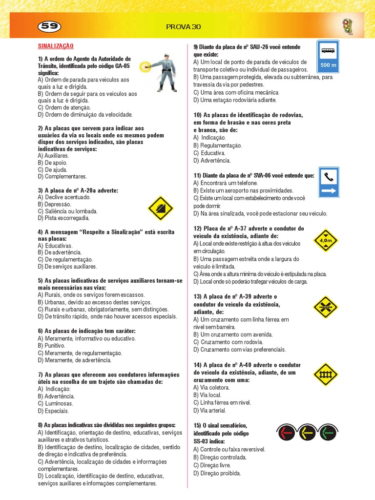 Provas Simuladas 37 30 | PDF | Tráfego | Transporte rodoviário