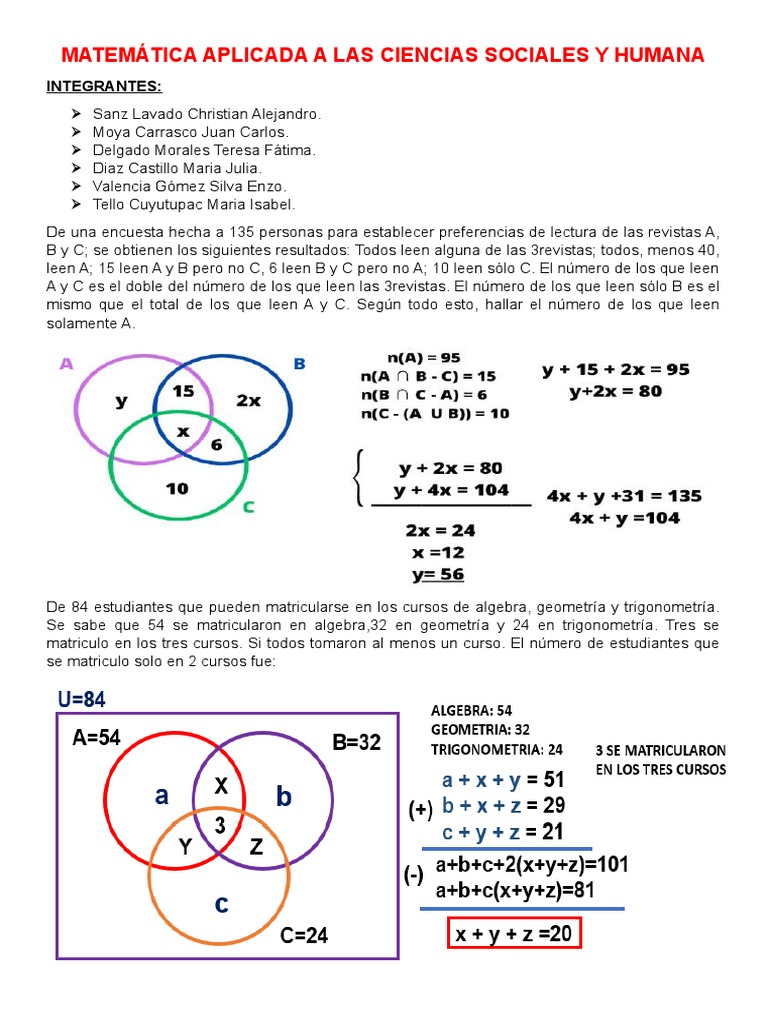 Matemáticas en Ciencias Sociales y Humanas | PDF