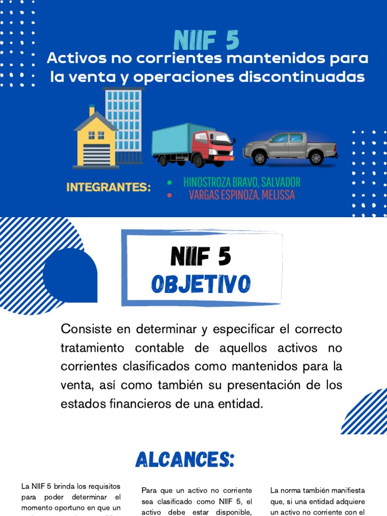 NIIF 5 - MELISSA VARGAS y SALVADOR HINOSTROZA | PDF | normas ...