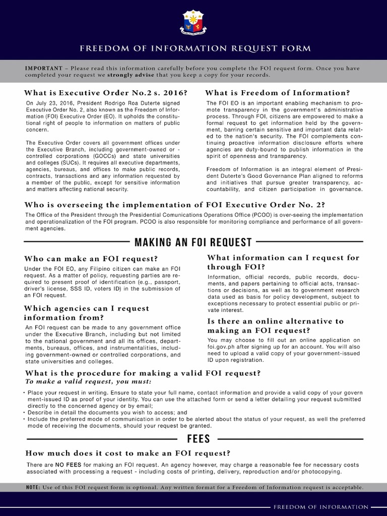 FOI Request Form | PDF