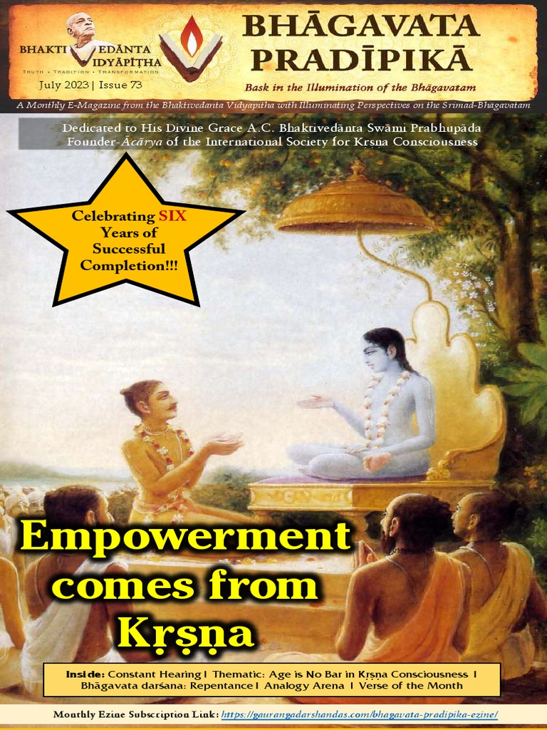 Bhagavata Pradipika Issue 73-Empowerment Comes From Krsna - 2023-07 ... Bhagavata Pradipika Issue 73-Empowerment Comes From Krsna - 2023-07 ...