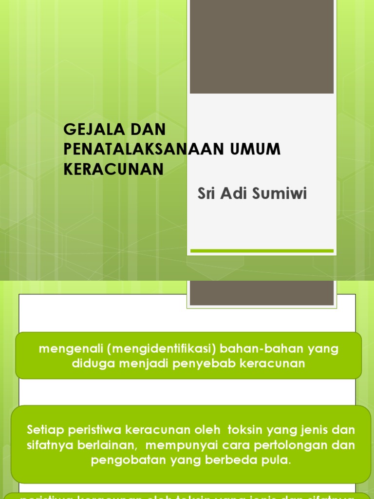 Gejala Dan Penatalaksanaan Umum Keracunan | PDF