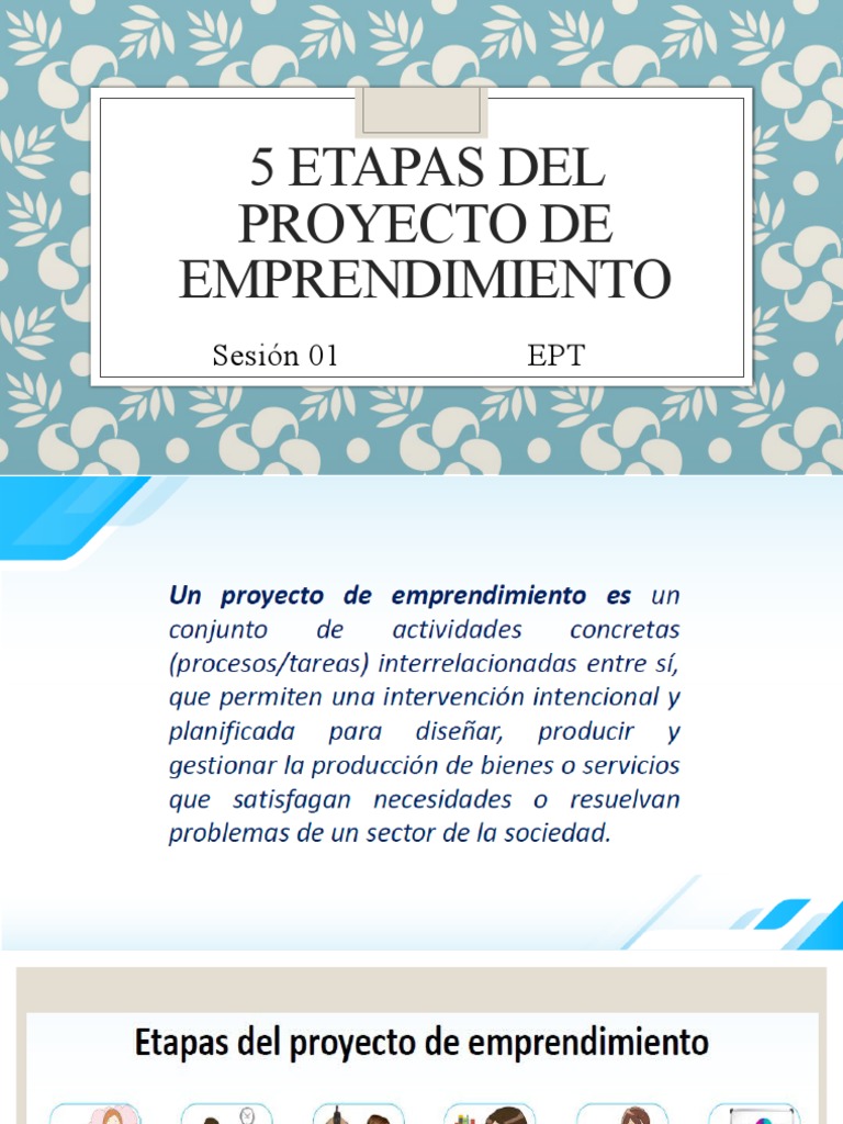 5 Etapas Del Proyecto de Emprendimiento | PDF