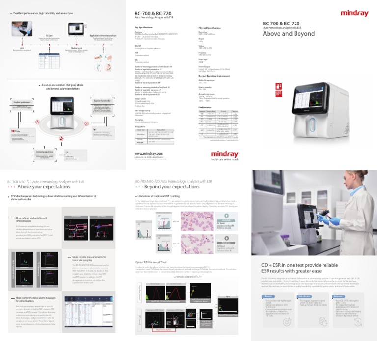 BC 700 BC 720 Brochure | PDF | Hematology | Medical Specialties