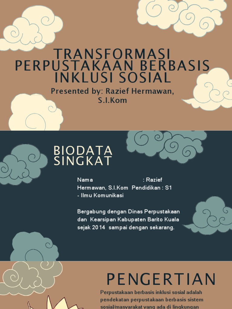 PRESENTASI PERPUSTAKAAN BERBASIS INKLUSI SOSIAL | PDF