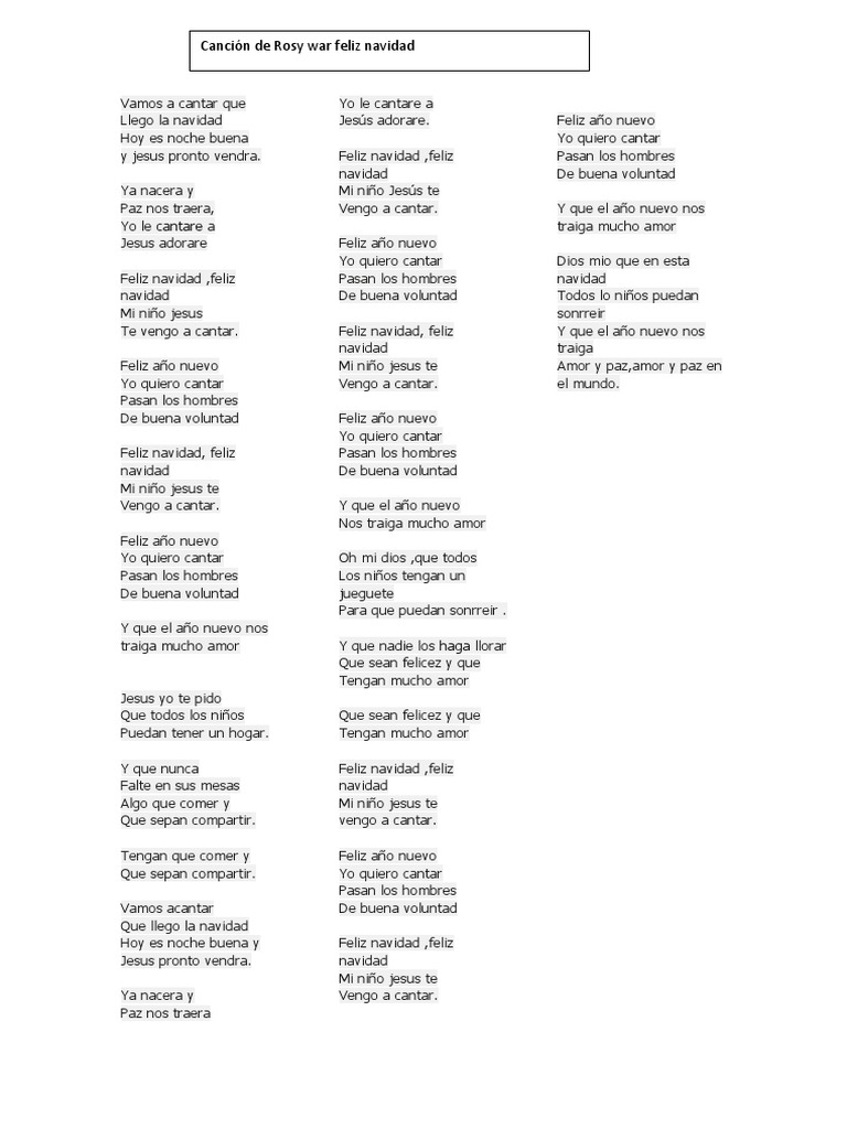 Canción Navideña de Rosy War | PDF | Amor | Navidad