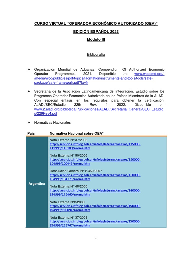 Curso OEA Virtual 2023: Módulo III | PDF | Finanzas y dinero