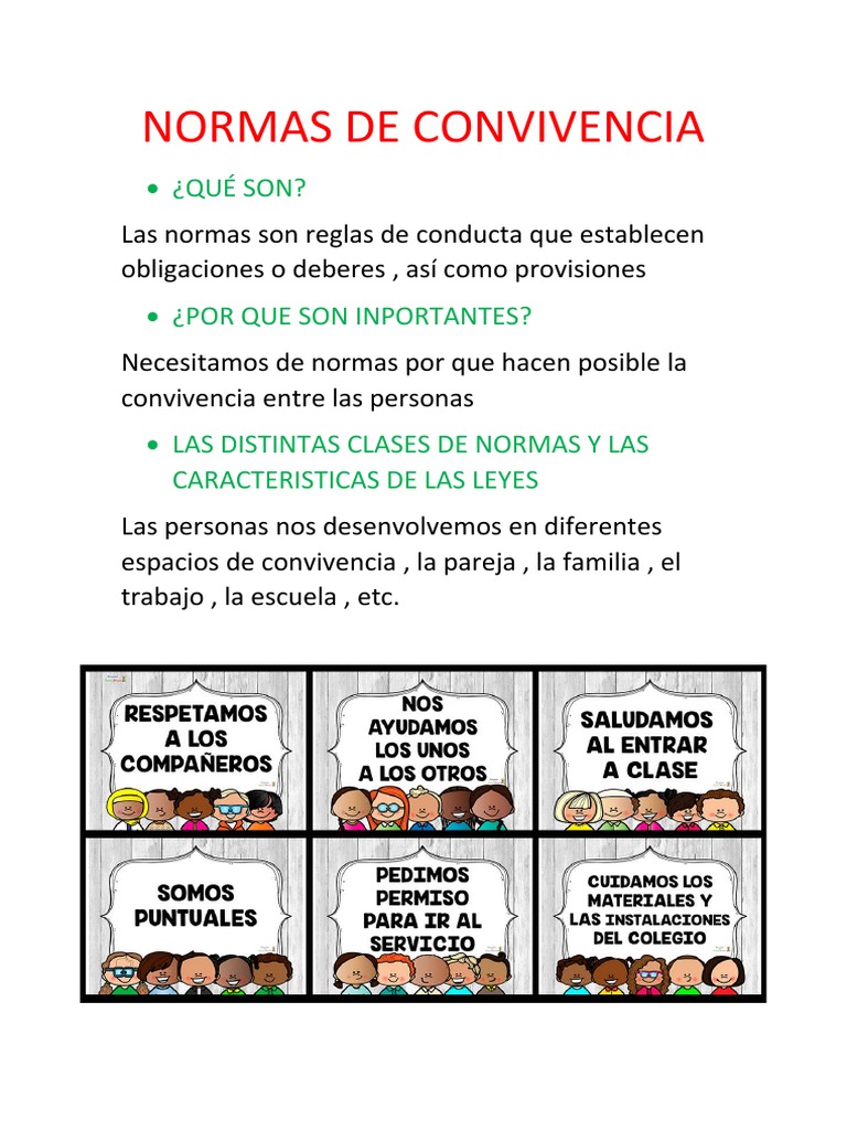 Normas de Convivencia | PDF