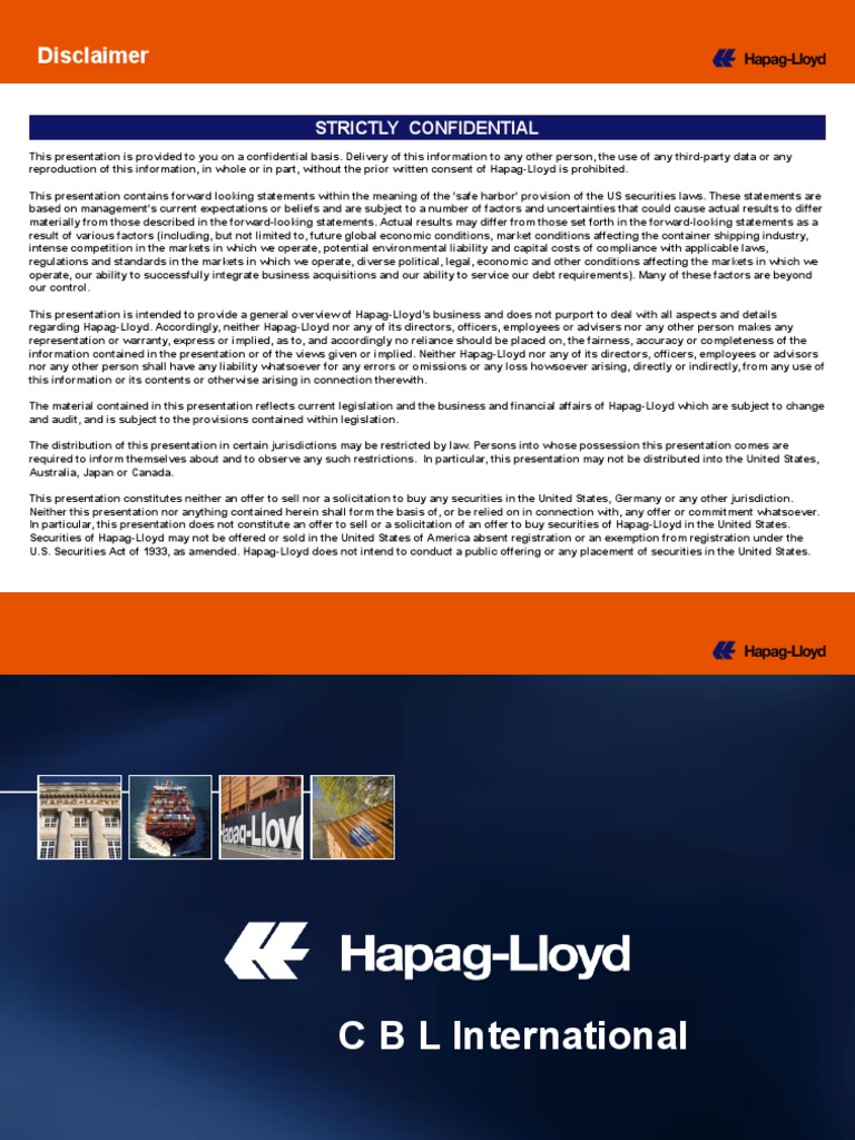 Hapag Lloyd Presentation | PDF | Transport | Cargo