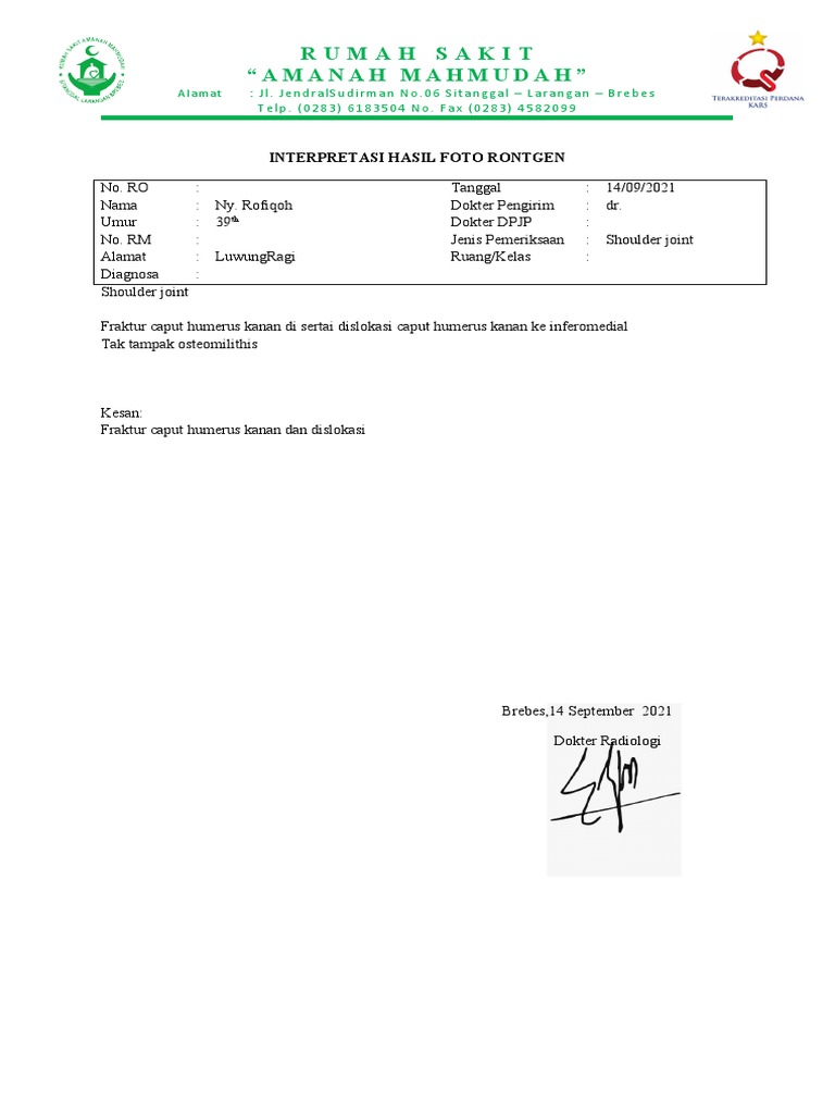 Interpretasi Hasil Foto Rontgen Ankle Joint | PDF
