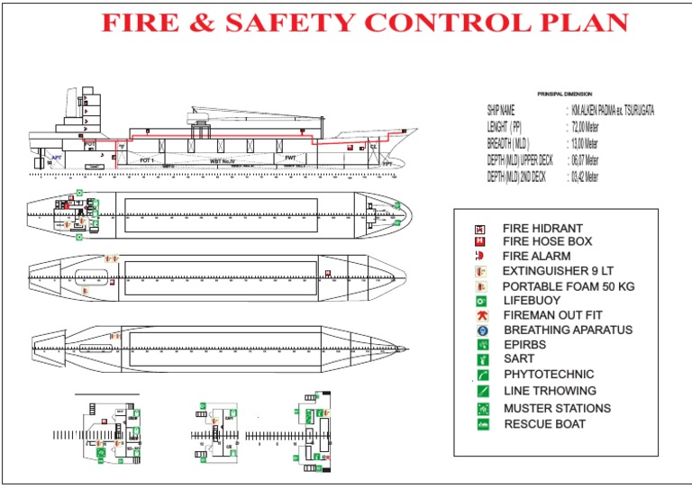 Fire Control Plan CDR 18 | PDF | Ships | Water Transport