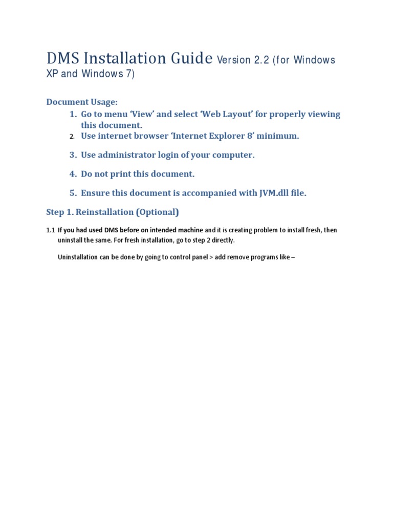 Dms Manual | PDF