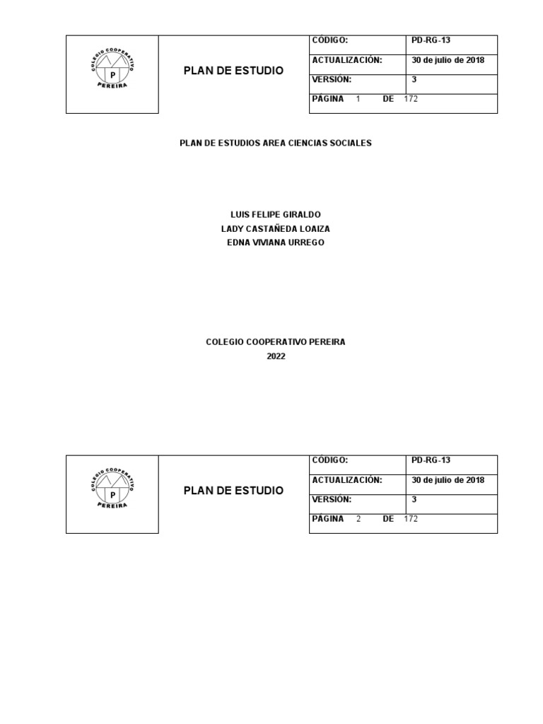 Plan de Estudios Sociales DBA Completo 2022 | PDF | Plan de estudios | Esencia