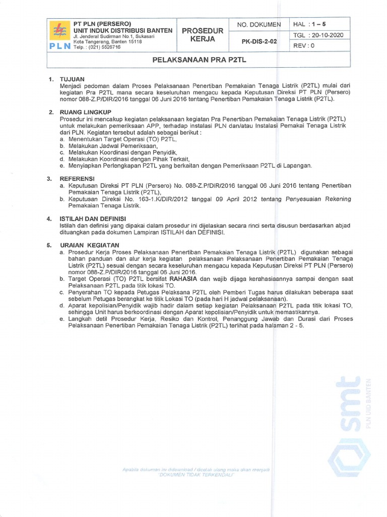 Pk-Dis-2-02 Pelaksanaan Pra p2tl | PDF