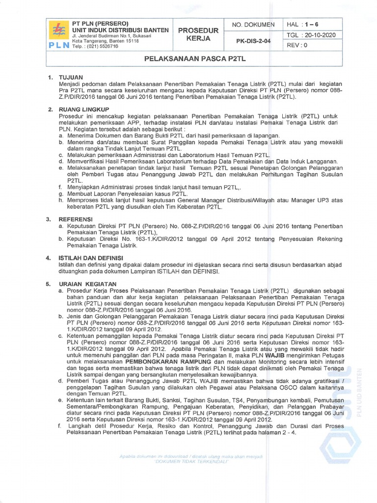 Pk-Dis-2-04 Pelaksanaan Pasca p2tl | PDF