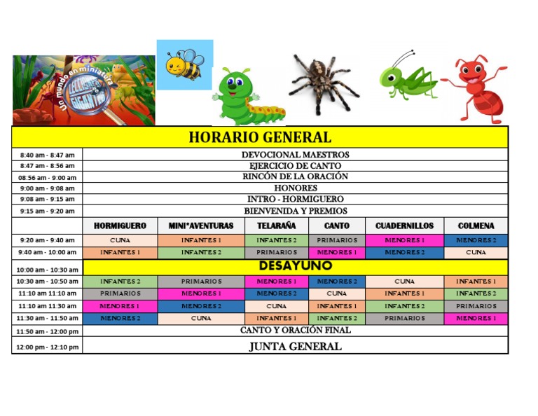 Agenda EBV 2023: Actividades y Horarios | PDF