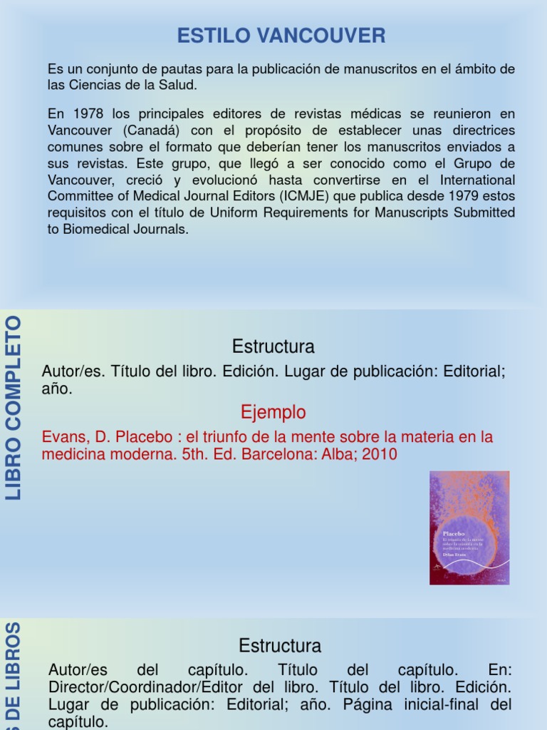 Estilo Vancouver | PDF | Escritura | Cuidado de la salud